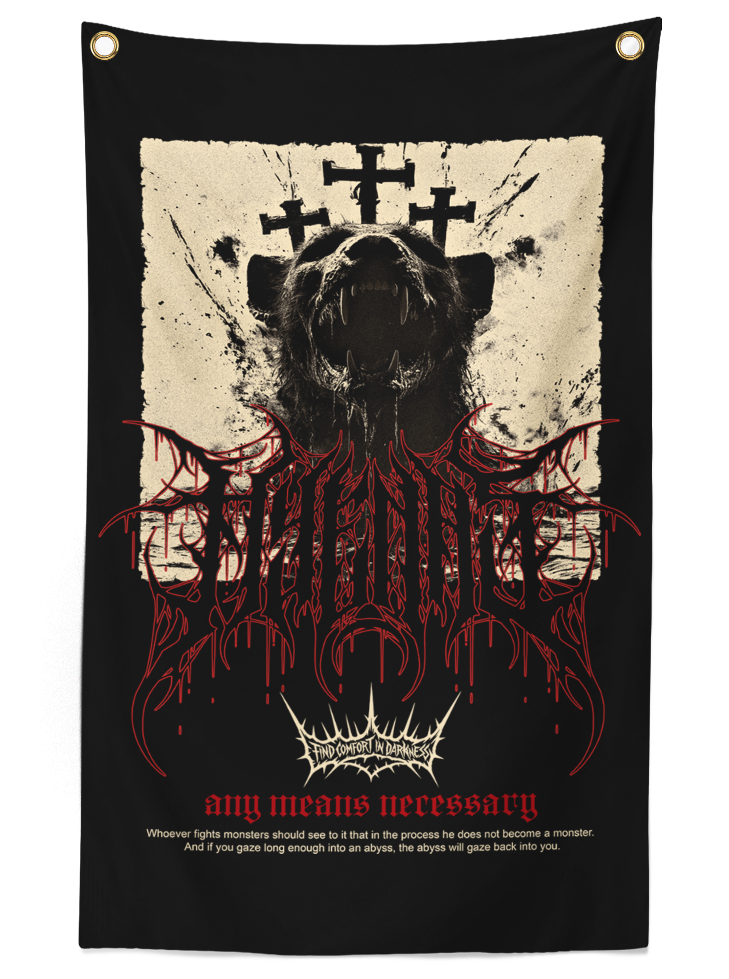 Abyss Banner – Any Means Necessary Clothing