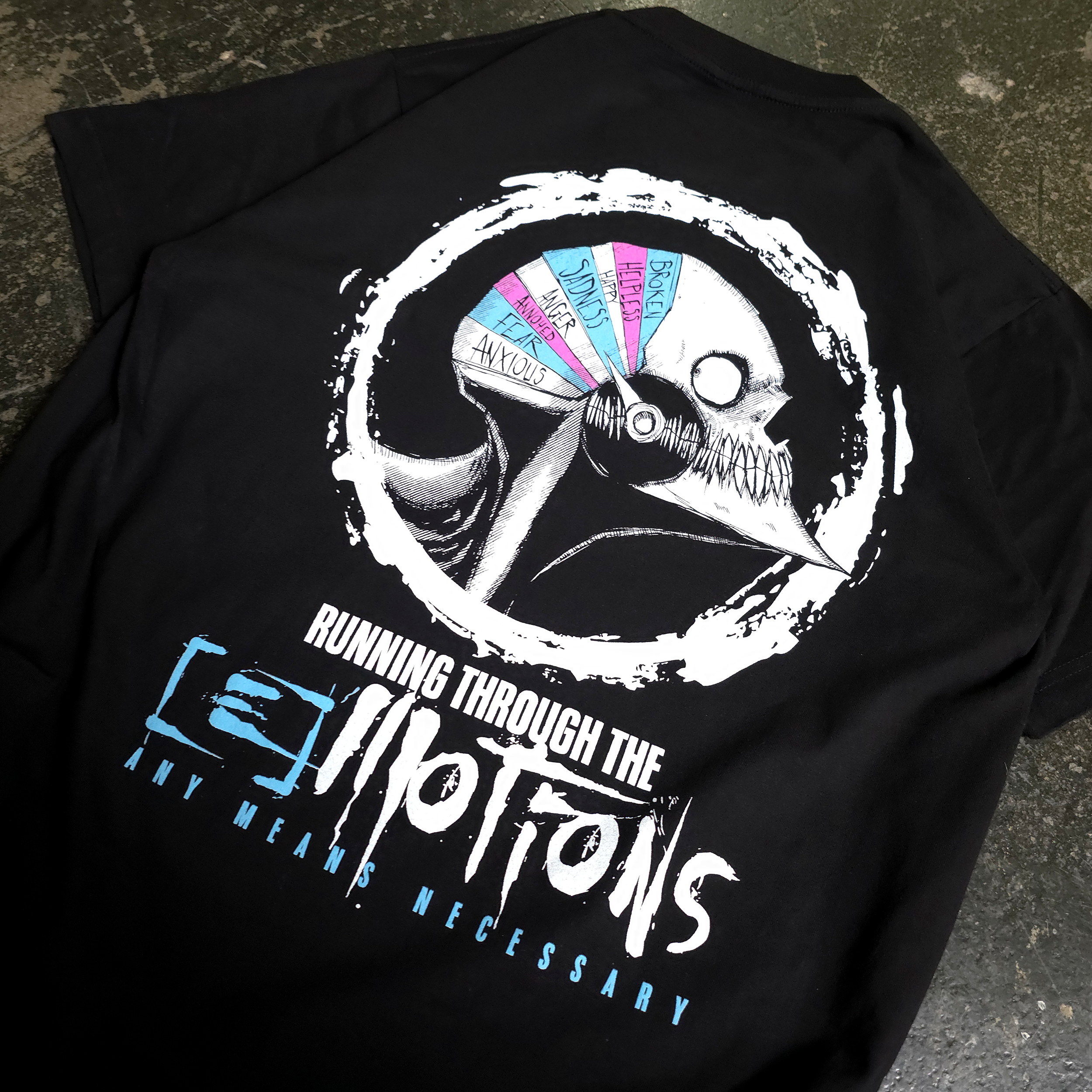 Running Emotions T-Shirt Black – Any Means Necessary Clothing