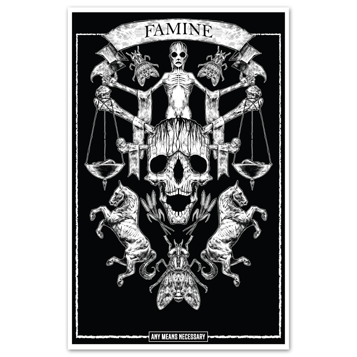 4 Horsemen Famine Print – Any Means Necessary Clothing